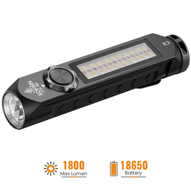 Sofirn IF24 Pro Flashlight 1800 Lumens SFT40 Buck Driver RGB Light ...