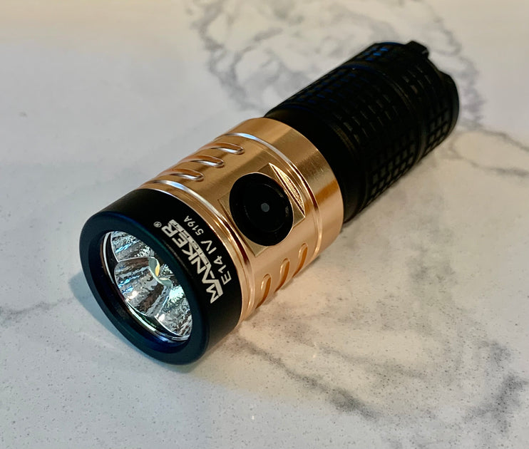 Manker E14 IV Flashlight Nichia 519A LED - Neutral White 4000K CRI90 ...