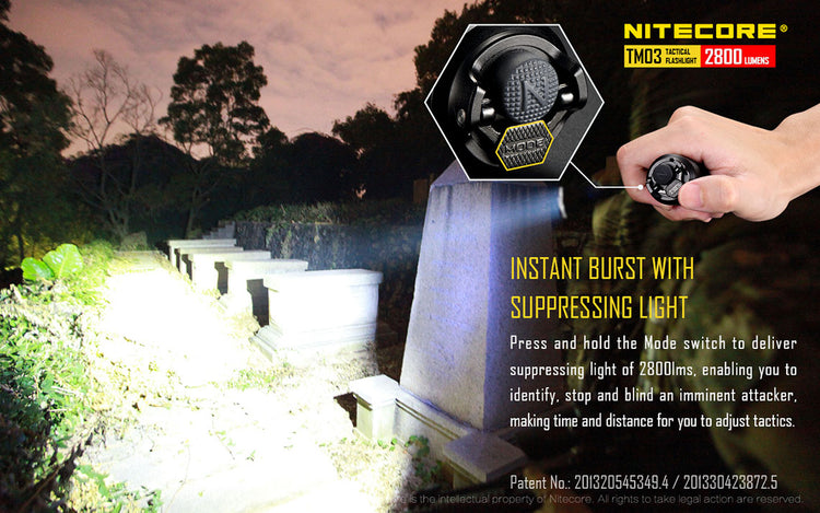 Nitecore TM03 Tactical Flashlight Online - Bright Lumens Shop ...