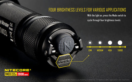 Nitecore TM03 Tactical Flashlight Online - Bright Lumens Shop ...